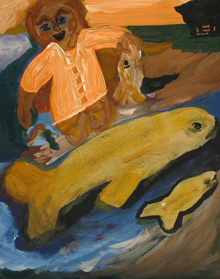 Catch of the day. Painting by Beverly Peters | Saatchi Art