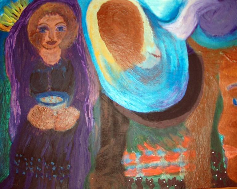 She waits for her to visit Painting by Beverly Peters | Saatchi Art