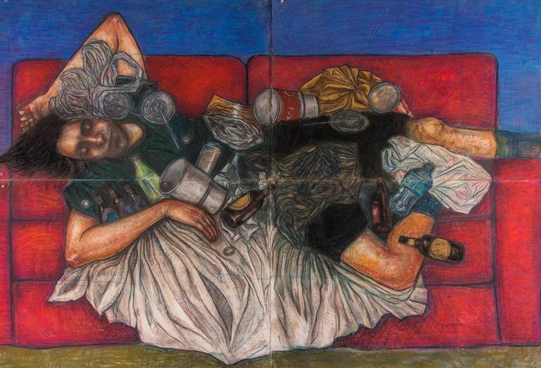 Midsummer Bummer Drawing by Alexandra Landry | Saatchi Art