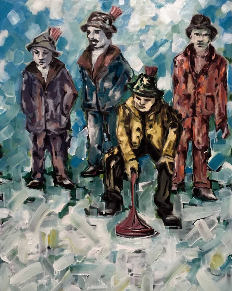 Petanque Painting by Toby Corbett | Saatchi Art