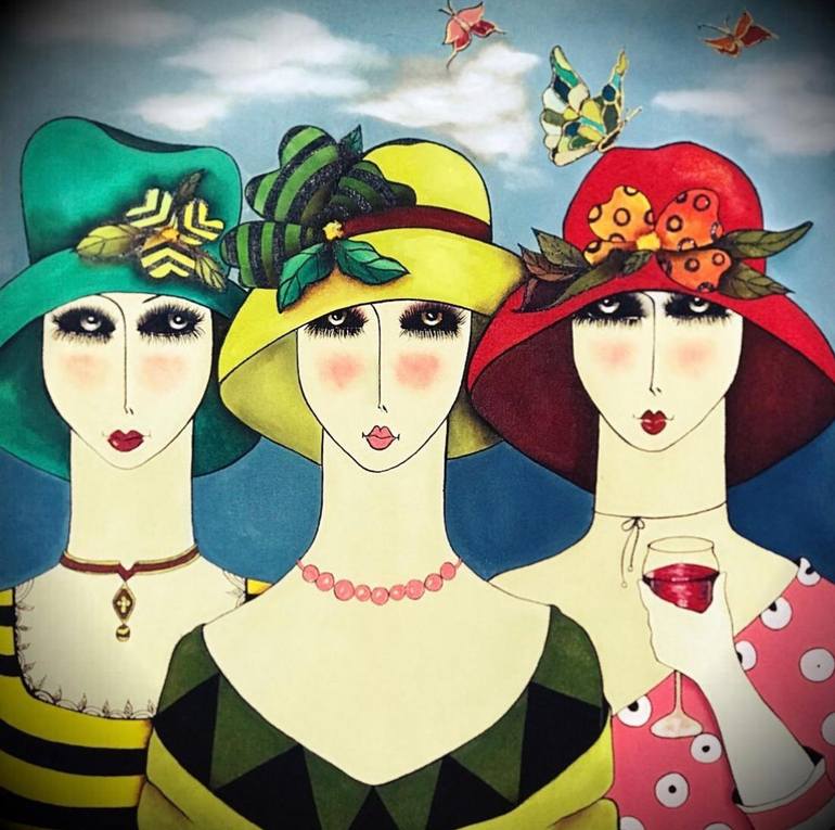 The three musketeers Painting by Sibel Sun | Saatchi Art