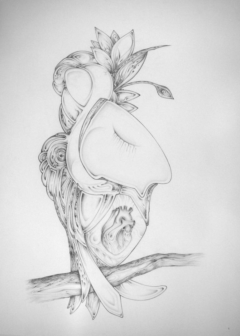 Contemplation of Horus Drawing by ADi Art | Saatchi Art