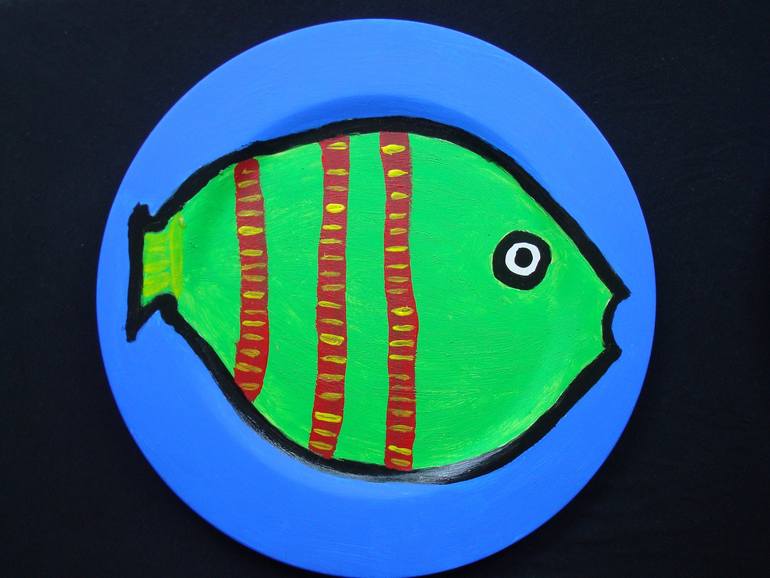 Table Art. Fish Painting by Irma Kuyper | Saatchi Art