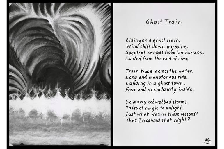 Ghost Train Drawing by Alex White | Saatchi Art