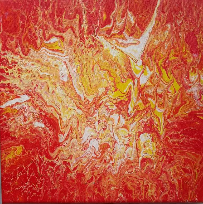 Phoenix Frenzy Painting by Emilie Loretta | Saatchi Art