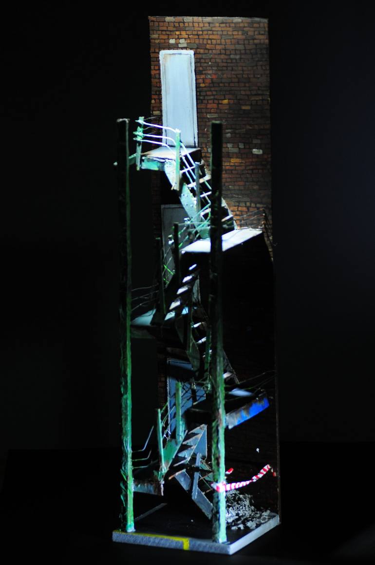 Rusty Stairs Collage by Sarah Padgett | Saatchi Art