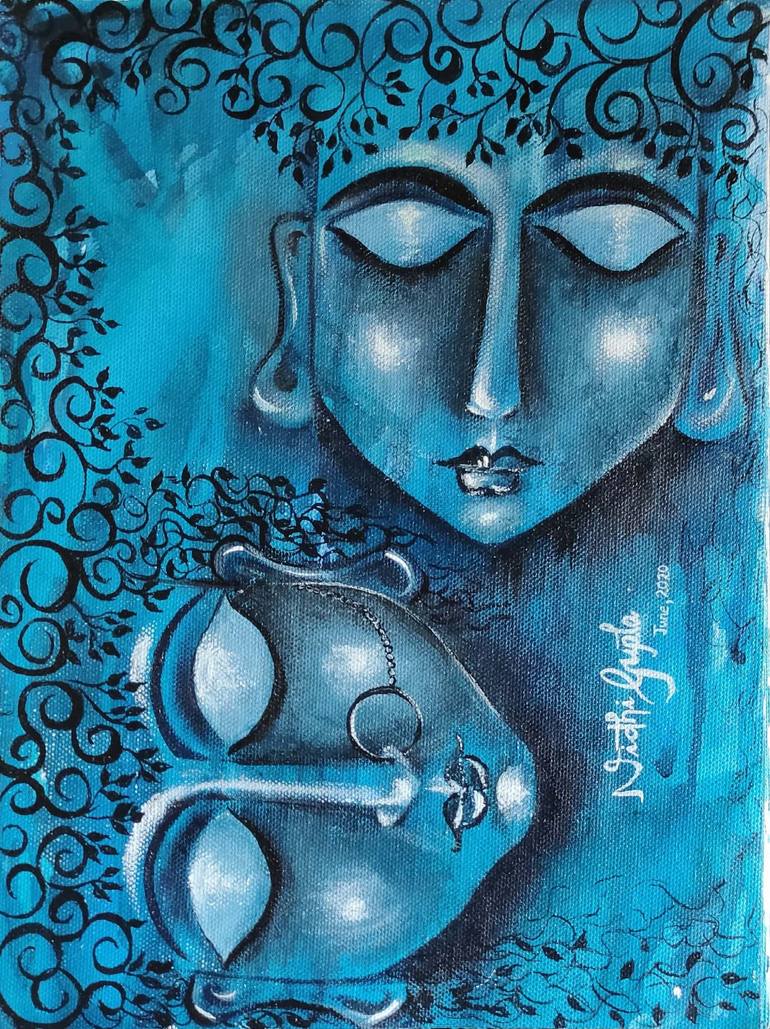 The melancholy blues Painting by Nidhi Gupta | Saatchi Art