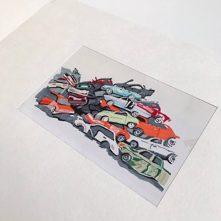Tred cars Drawing by masha gross | Saatchi Art