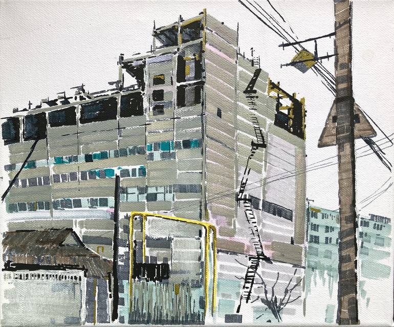 Industrial graphic Painting by masha gross | Saatchi Art