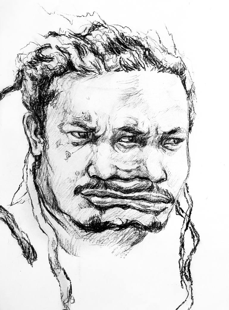 Kuya Ga Drawing by Matina Partosa | Saatchi Art