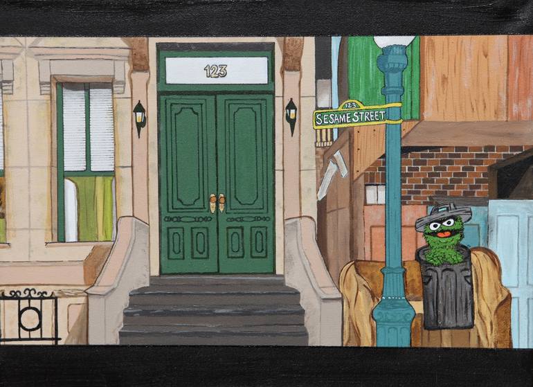 123 Sesame Street - Acrylic Painting Painting by Emily Lorimer ...