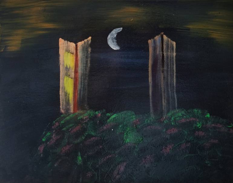 Towers, Radiant at Night Painting by Alexander Bean | Saatchi Art