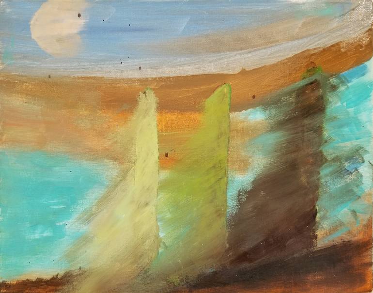 Moon and Wind Painting by Alexander Bean | Saatchi Art