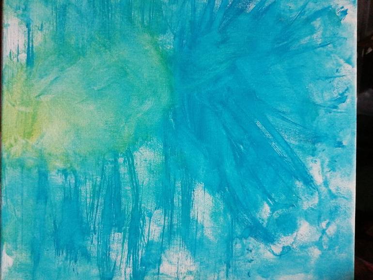 Solar blue eclipse Painting by Lota Reinkaite | Saatchi Art