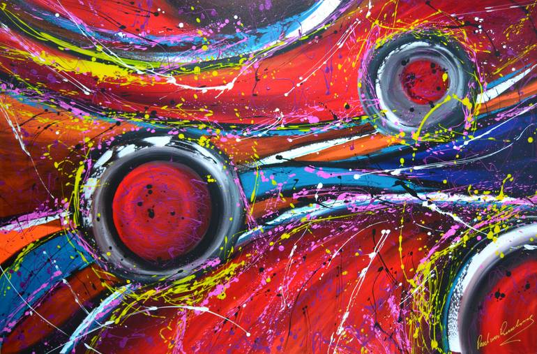 Red Ocular Painting by Paul Van Rensburg | Saatchi Art