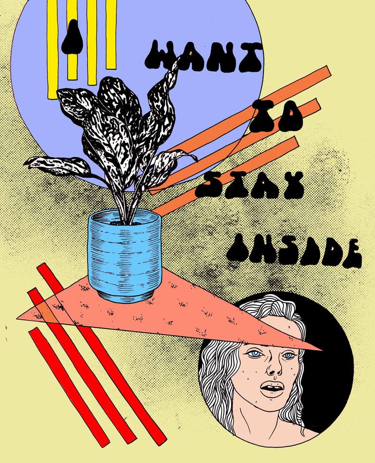 I Want To Stay Inside Drawing by Lucy Cahill | Saatchi Art