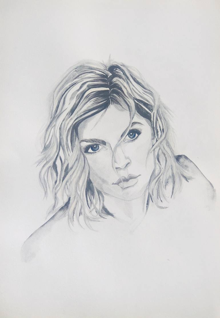 PENSIVE Painting by Ella Yates | Saatchi Art