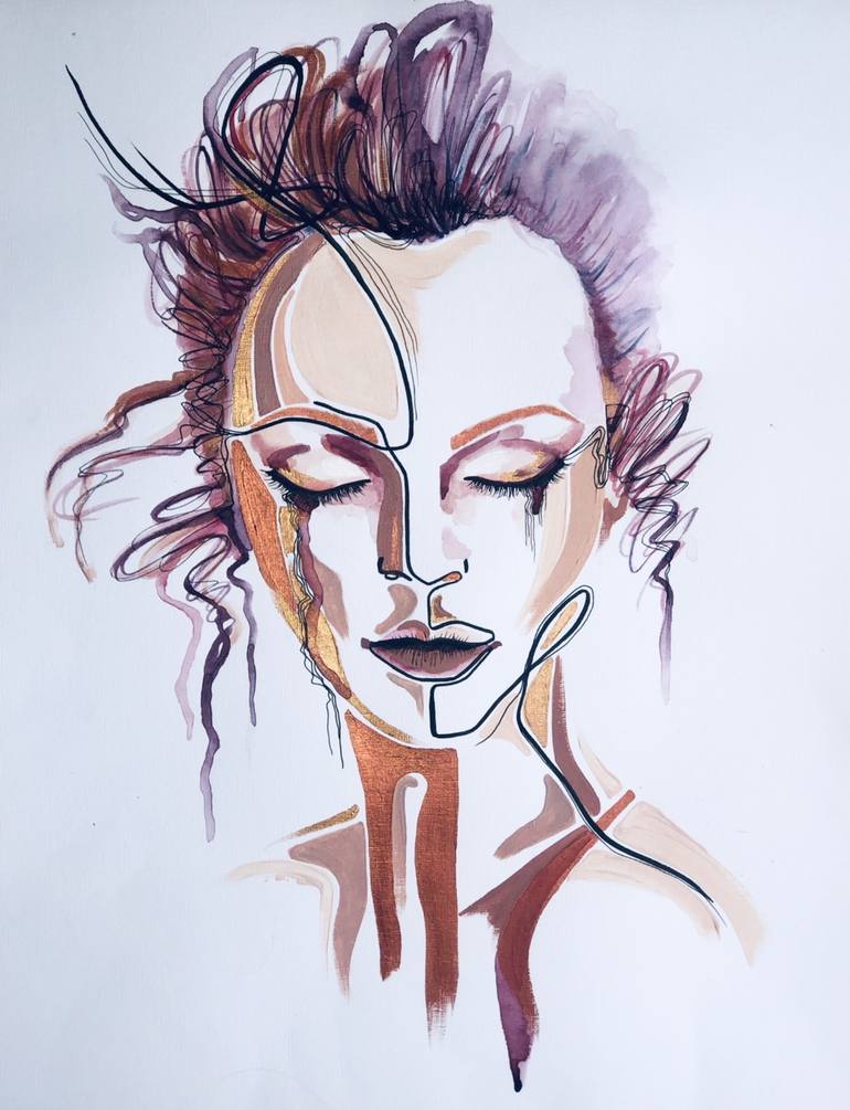 WHAT LIES BENEATH Painting by Ella Yates | Saatchi Art