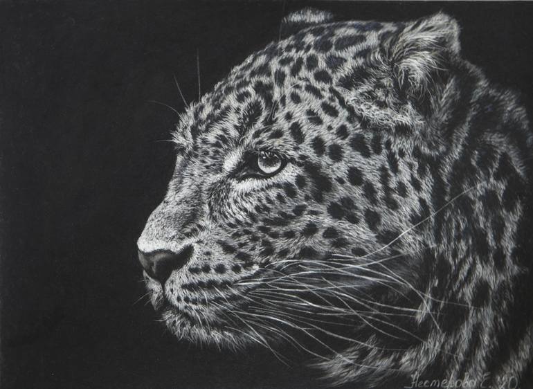 Leopard 2. Painting by Elena Nesterova | Saatchi Art