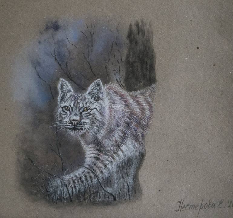Lynx. Painting by Elena Nesterova | Saatchi Art