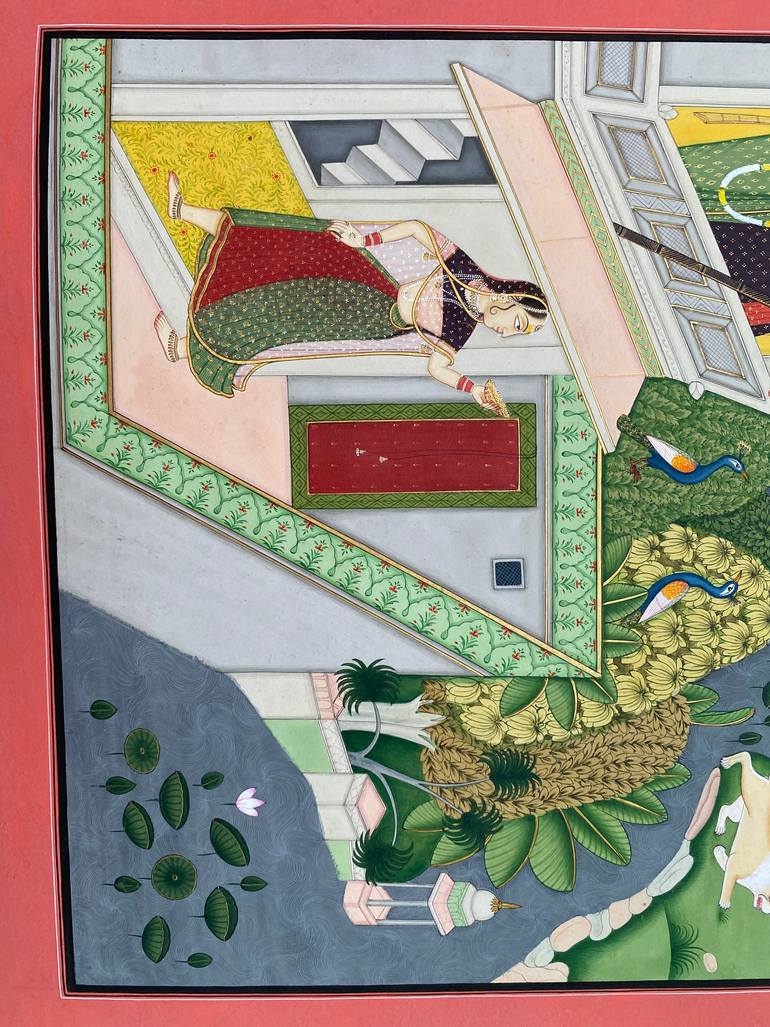 Radha Krishna barahamasa painting, Bhadra month Painting by Aditya ...