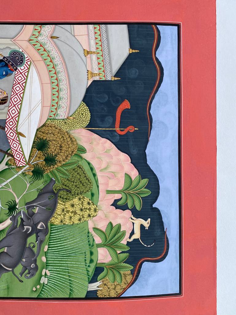 Radha Krishna barahamasa painting, Bhadra month Painting by Aditya ...