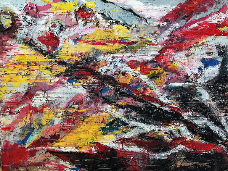 Loneliness in Anger Painting by Imes Paskalia | Saatchi Art