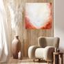 Life everlasting - Abstract expressionist white & orange painting ...
