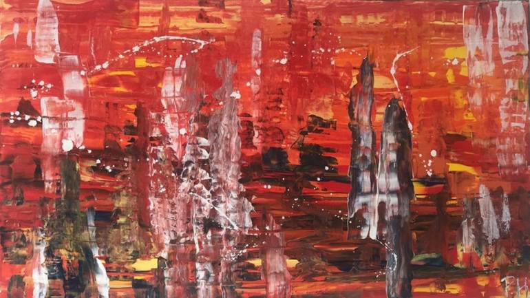 Infierno Ciudad Painting by Andrea Parengo Hubert | Saatchi Art