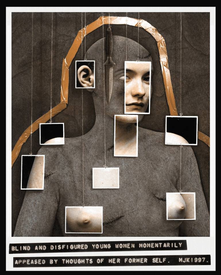 Blind and disfigured young women momentarily appeased by thoughts of ...