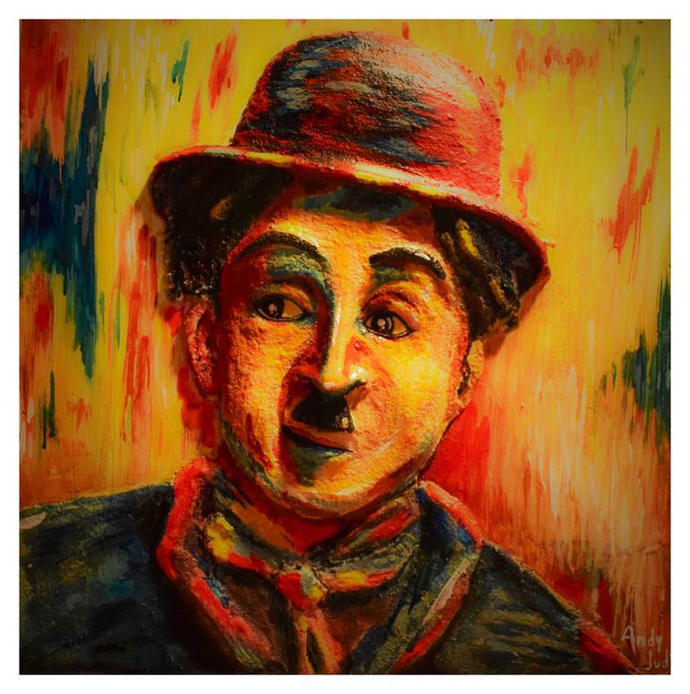 Charles Chaplin Painting by Andy Jud | Saatchi Art