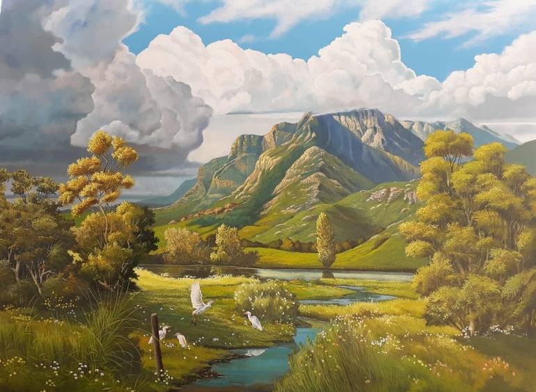 Western Cape Landscape Painting by Fourie Ackermann | Saatchi Art