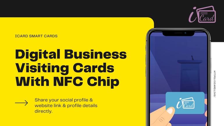 Digital Business Visiting Cards With NFC Chip Printmaking by iCard App ...