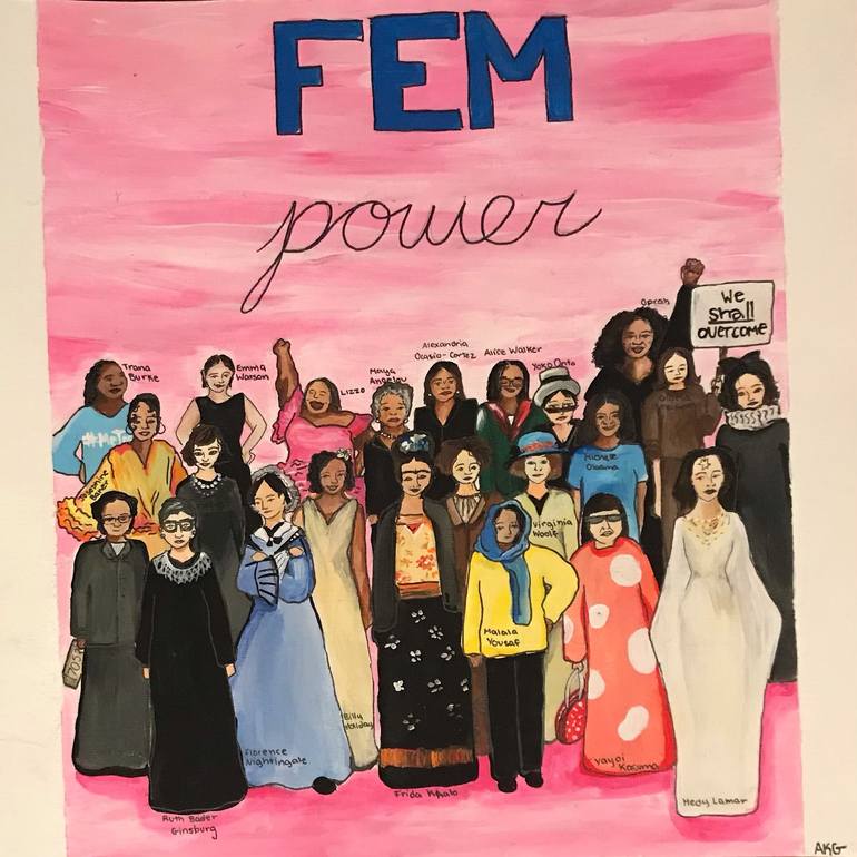 Fem Power Painting by Ariya Ghoshal | Saatchi Art