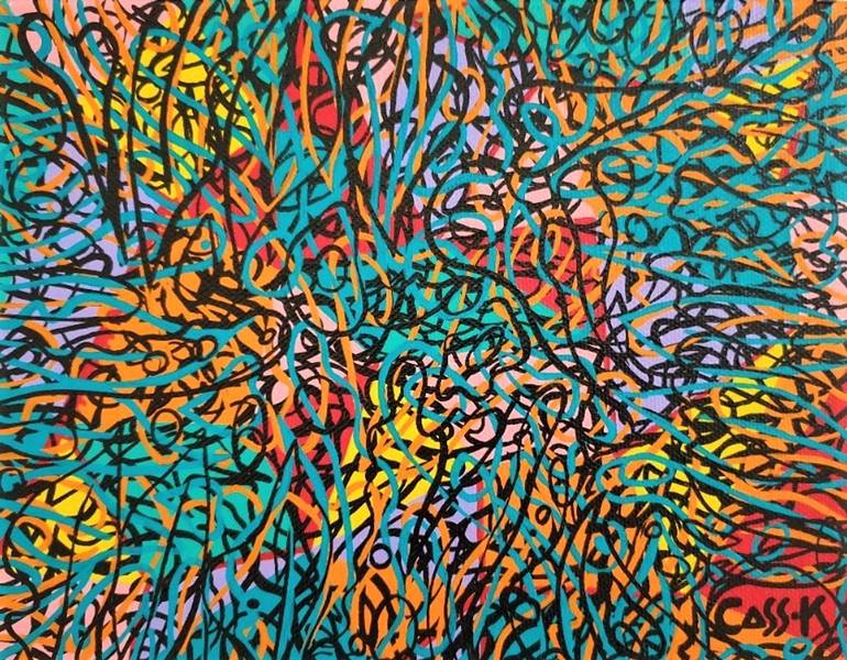 Colour Vibrations Painting by Cass K | Saatchi Art