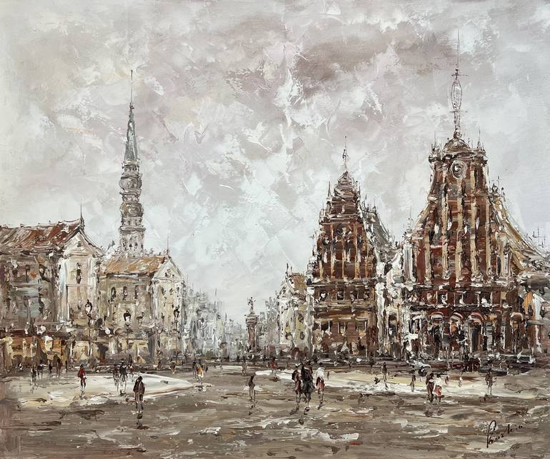 Riga City Painting by Alexey Danshin | Saatchi Art