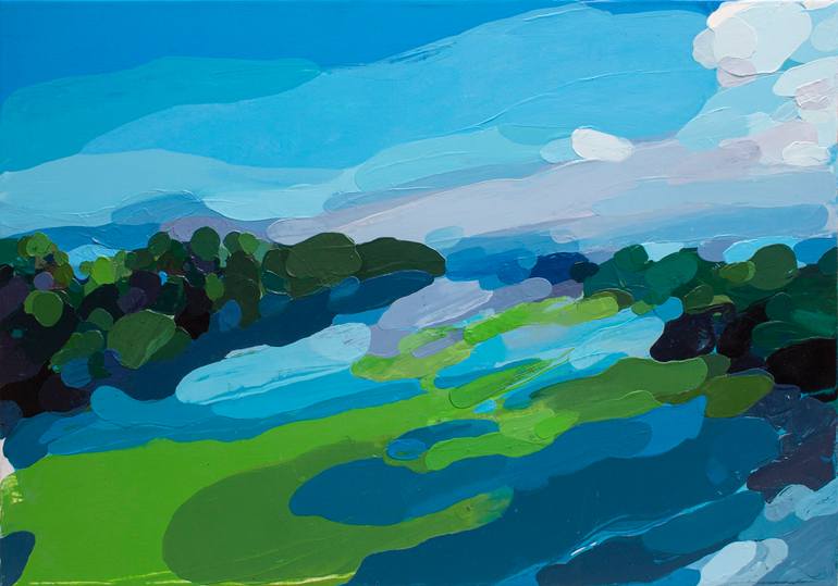 Tisa River Painting by Ivana I Kostic | Saatchi Art