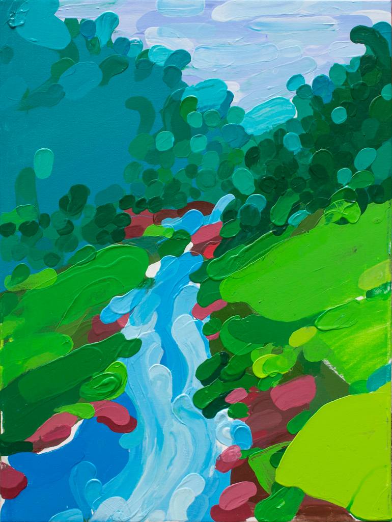 Source of the Crnovrška River Painting by Ivana I Kostic | Saatchi Art