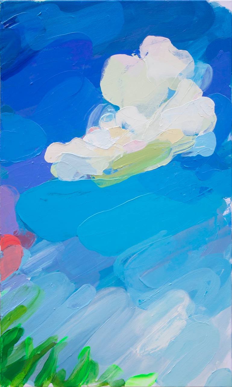 Sky triptych Painting by Ivana I Kostic | Saatchi Art