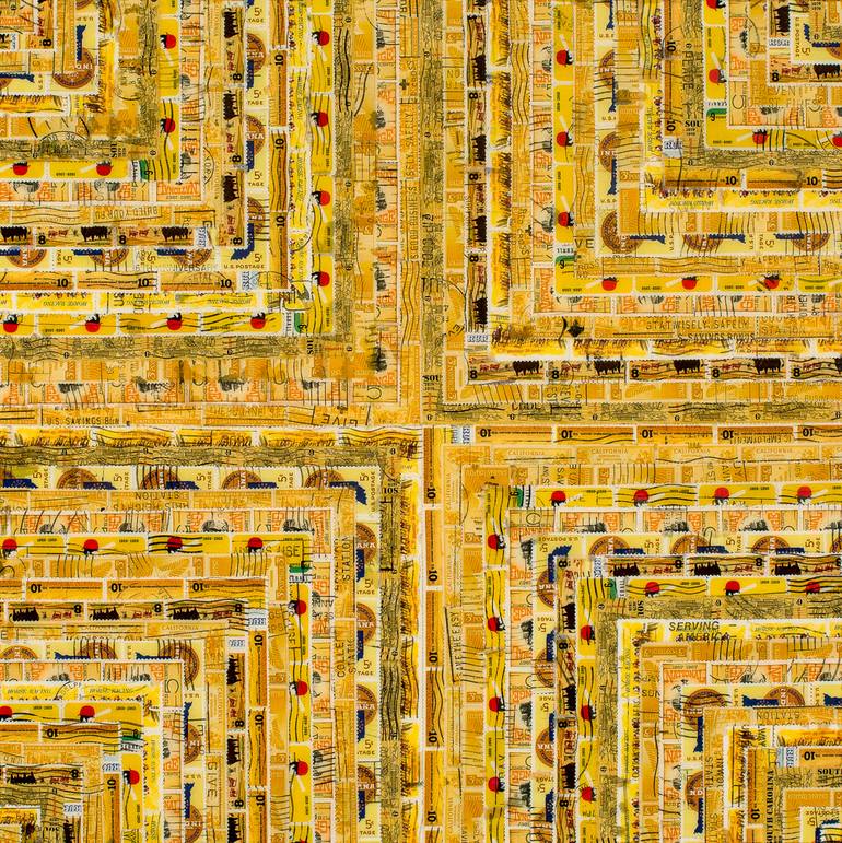 Gold Star Collage by Jordan Scott | Saatchi Art