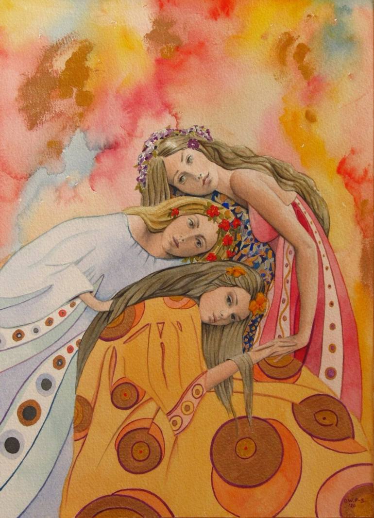 The three muses Painting by Daniel Fermor-Smith | Saatchi Art