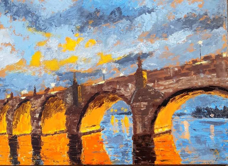 Charles Bridge Painting by Marina Skiba | Saatchi Art