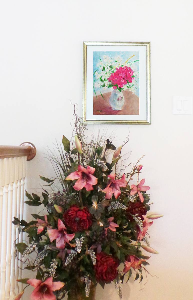 Flowers in the Vase Painting by Charlie Zhao | Saatchi Art