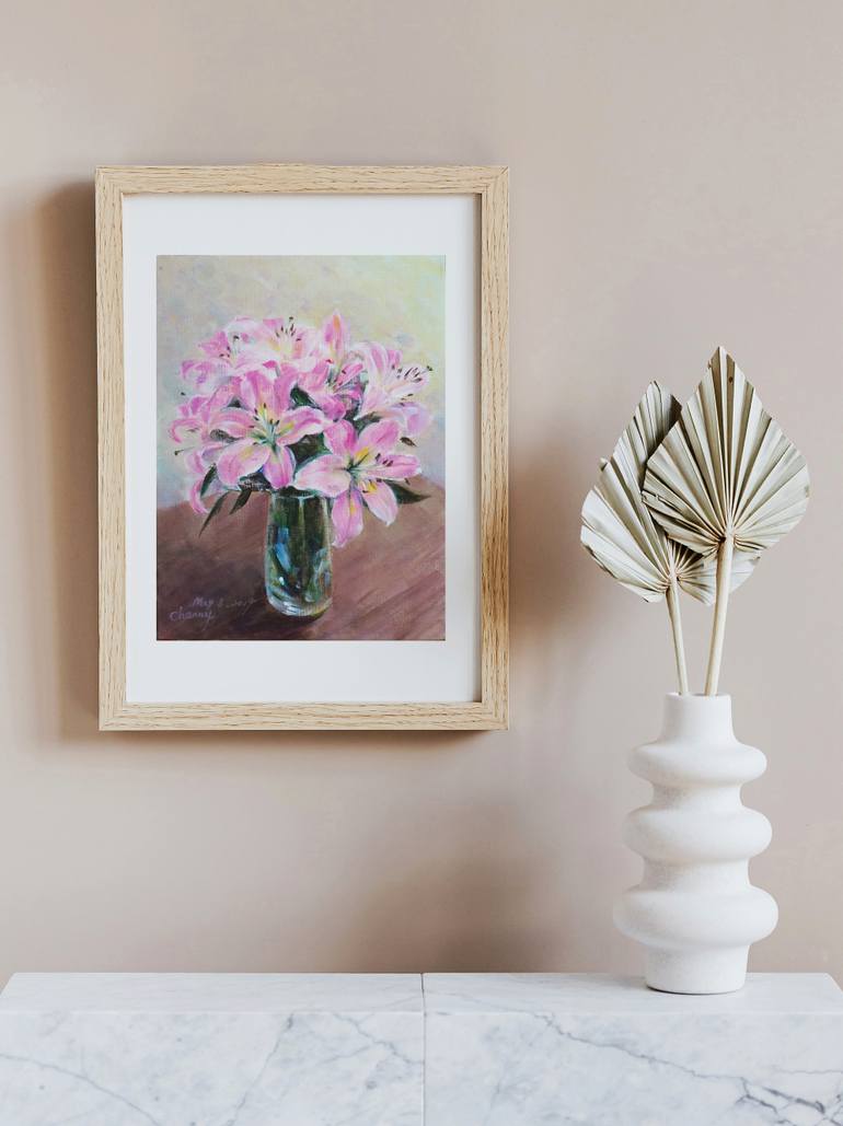 Flowers of Lily Painting by Charlie Zhao | Saatchi Art