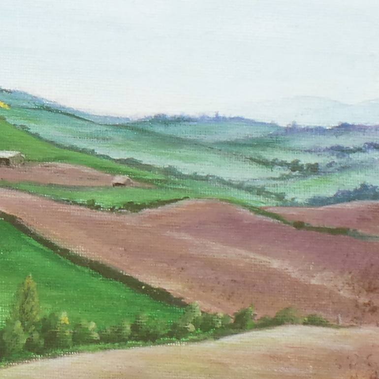 Spring Field Painting by Charlie Zhao | Saatchi Art