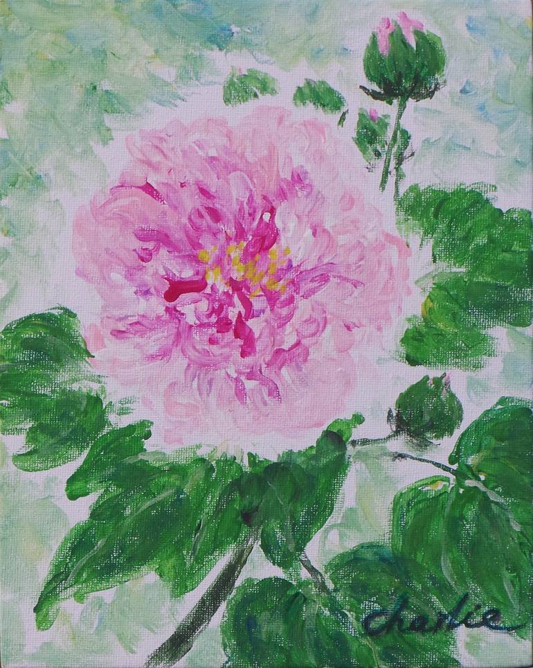 The Hibiscus Painting by Charlie Zhao | Saatchi Art