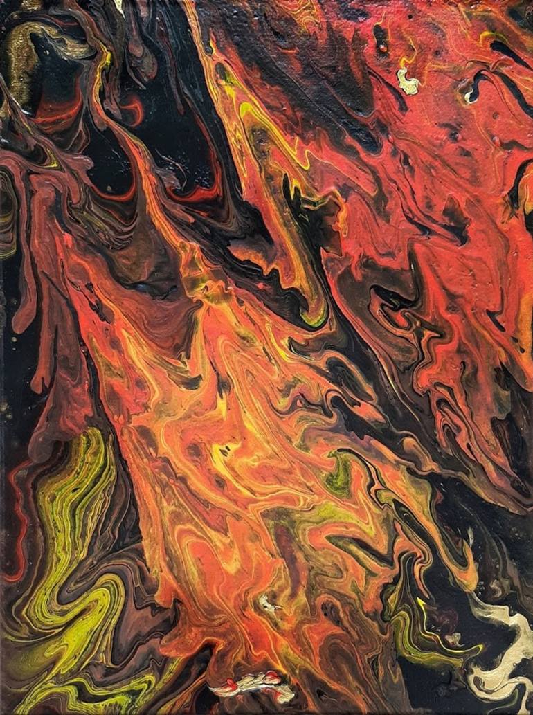 Dragons metamorphosis Painting by Martisha Sea | Saatchi Art