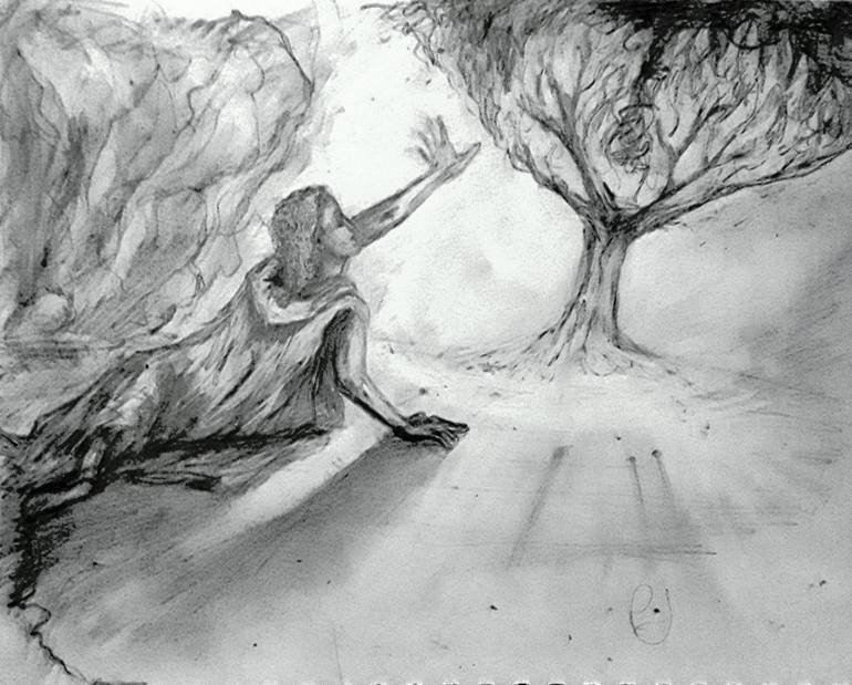 Burning Bush Drawing by Richard Jones | Saatchi Art