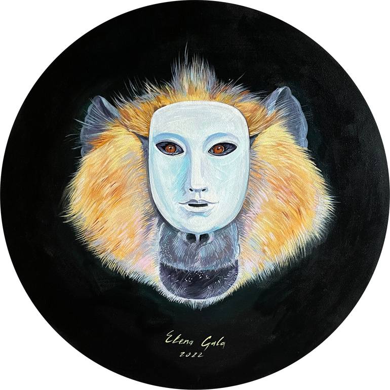Masked I Painting by Jelena Galkina | Saatchi Art