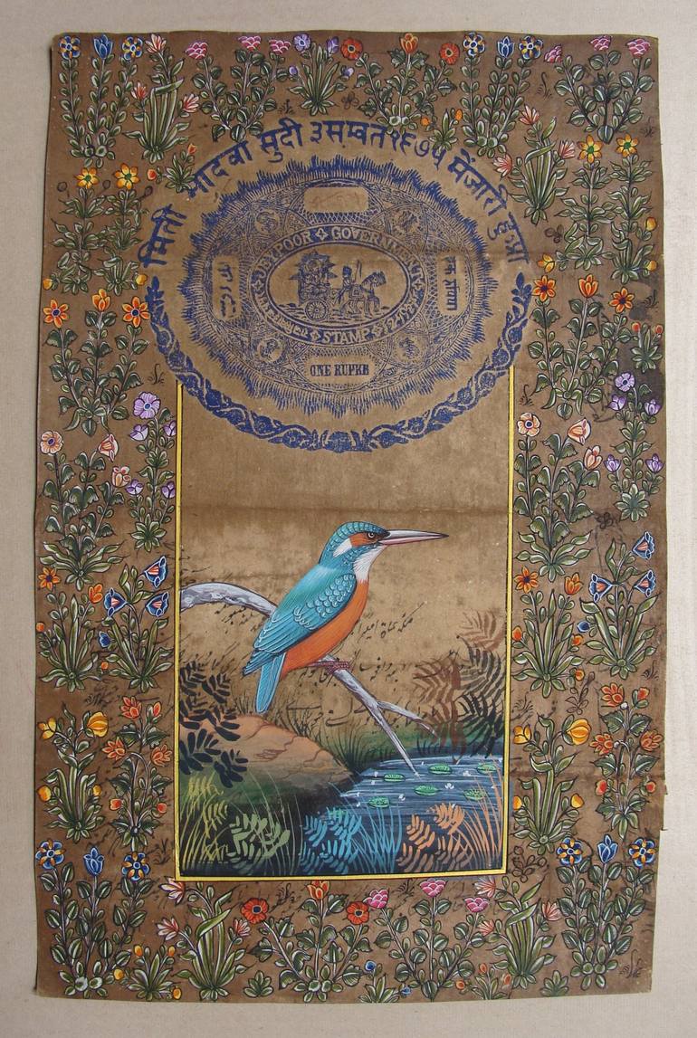 Handmade Bird Miniature Painting | Traditional Art Painting by Babulal ...